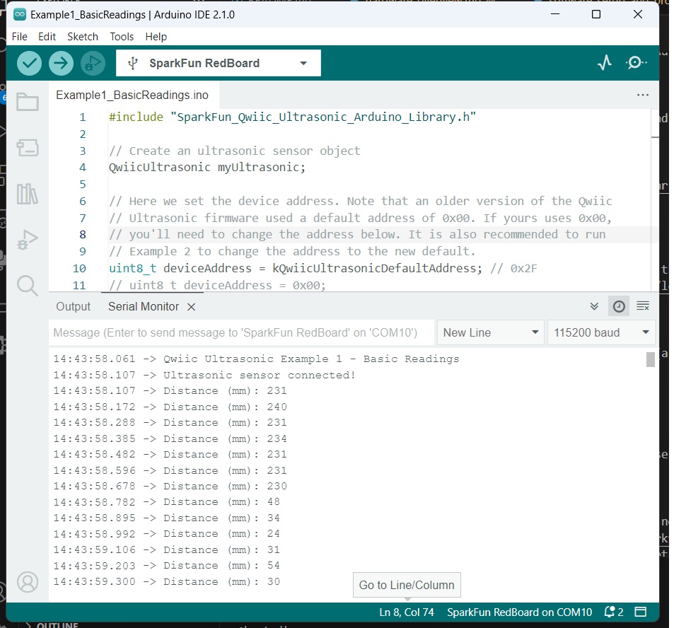 Display Distance Measurements On An Oled Sparkfun Learn