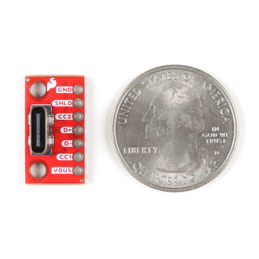 SparkFun USB C Breakout Vertical BOB 23055 SparkFun Electronics