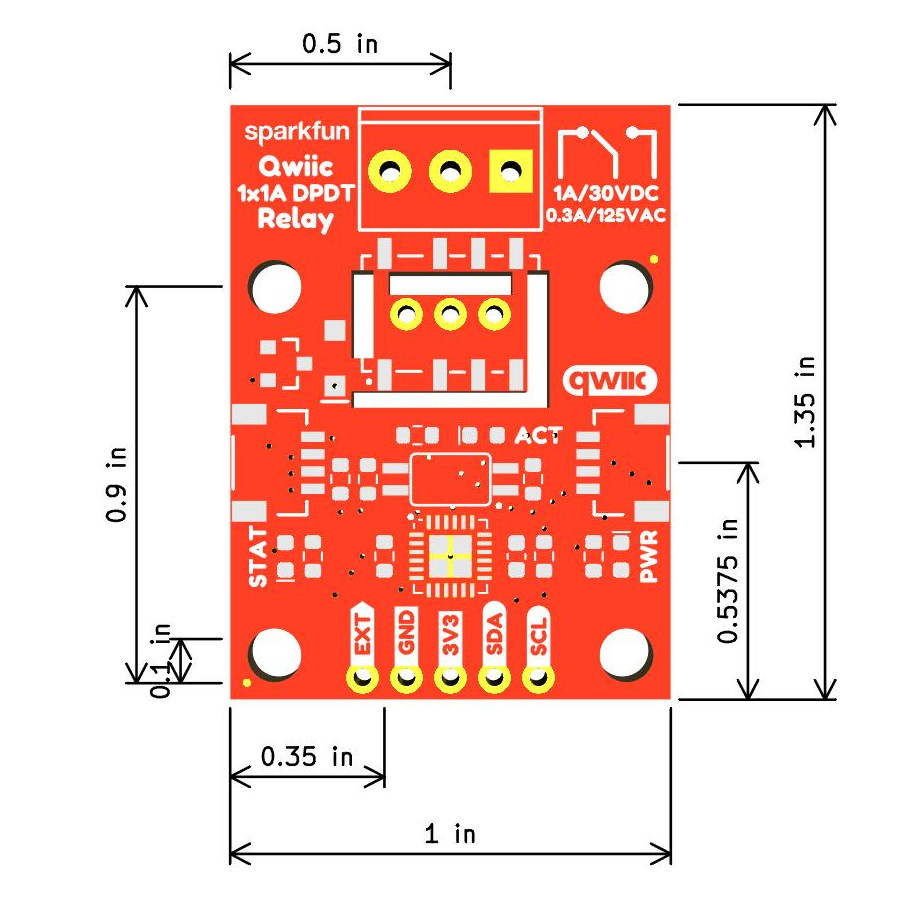 SparkFun Qwiic Relay - 1x1A DPDT - SparkFun Electronics