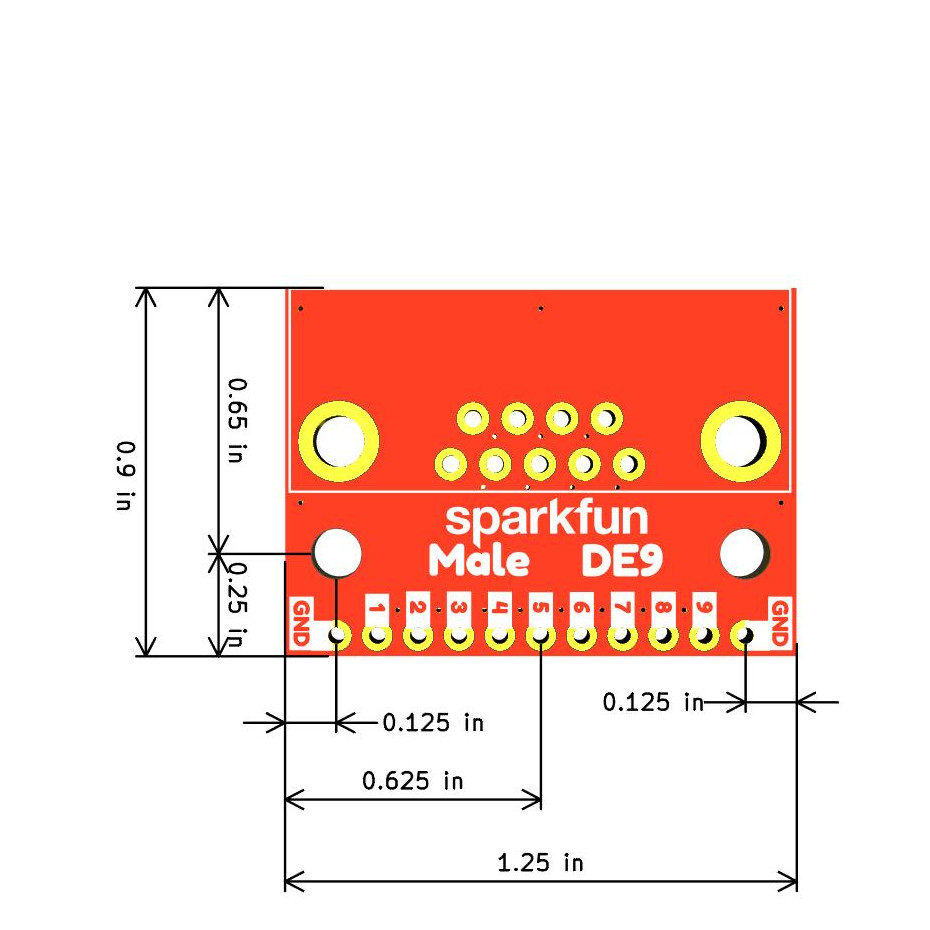 SparkFun DE9 Breakout - Male - SparkFun Electronics