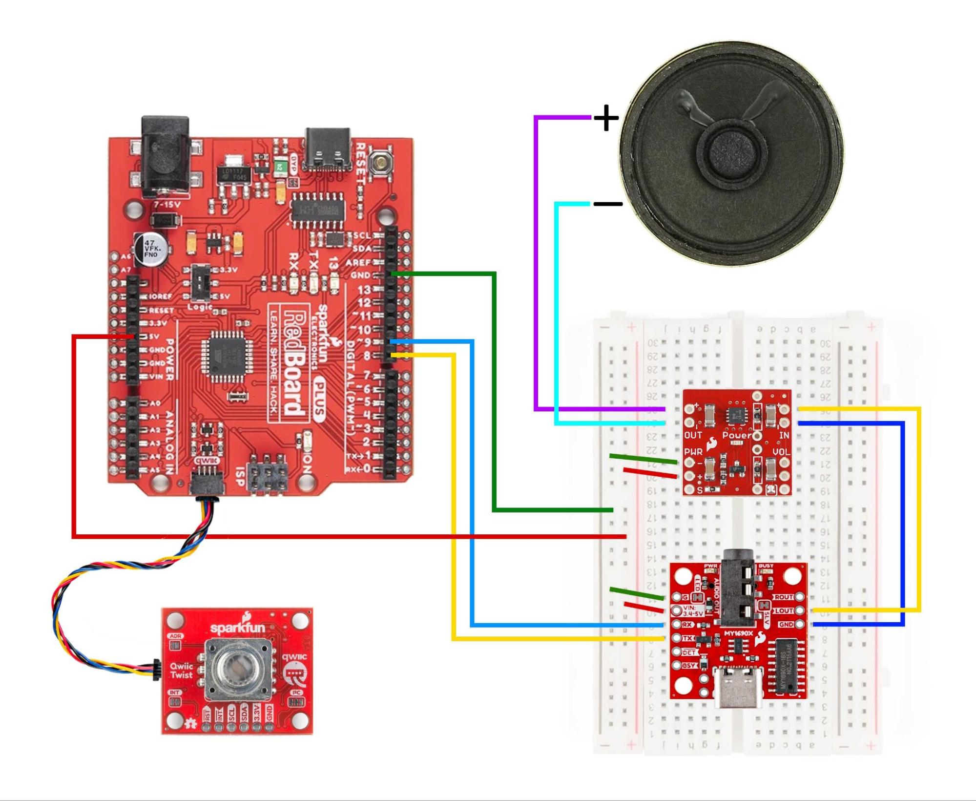 How to Add Audio to Your Embedded Project Using SparkFun's Qwiic Twist and Audio Player Breakout ...