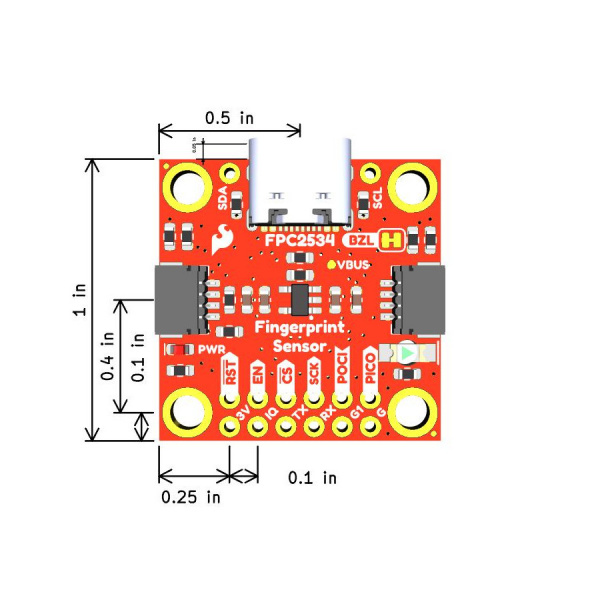 SparkFun Fingerprint Sensor - FPC2534 (Qwiic) - SparkFun Electronics